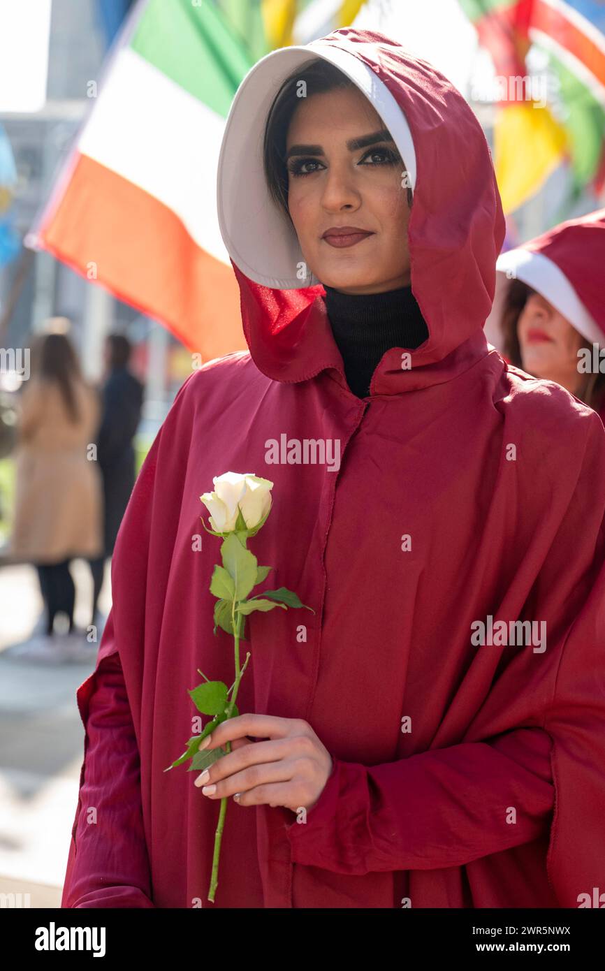 London / UK. International Women Day was marked by demostartors dressed ...