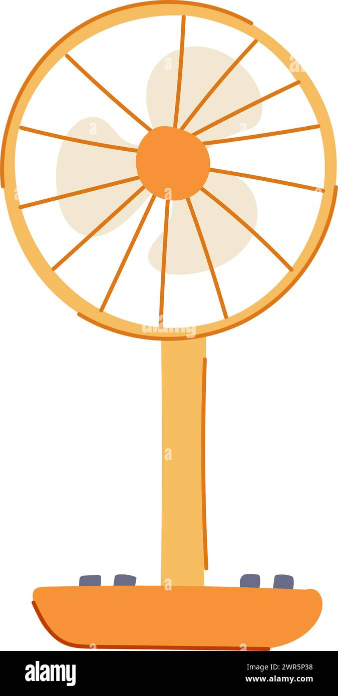 weather desk fan cartoon vector illustration Stock Vector Image & Art ...