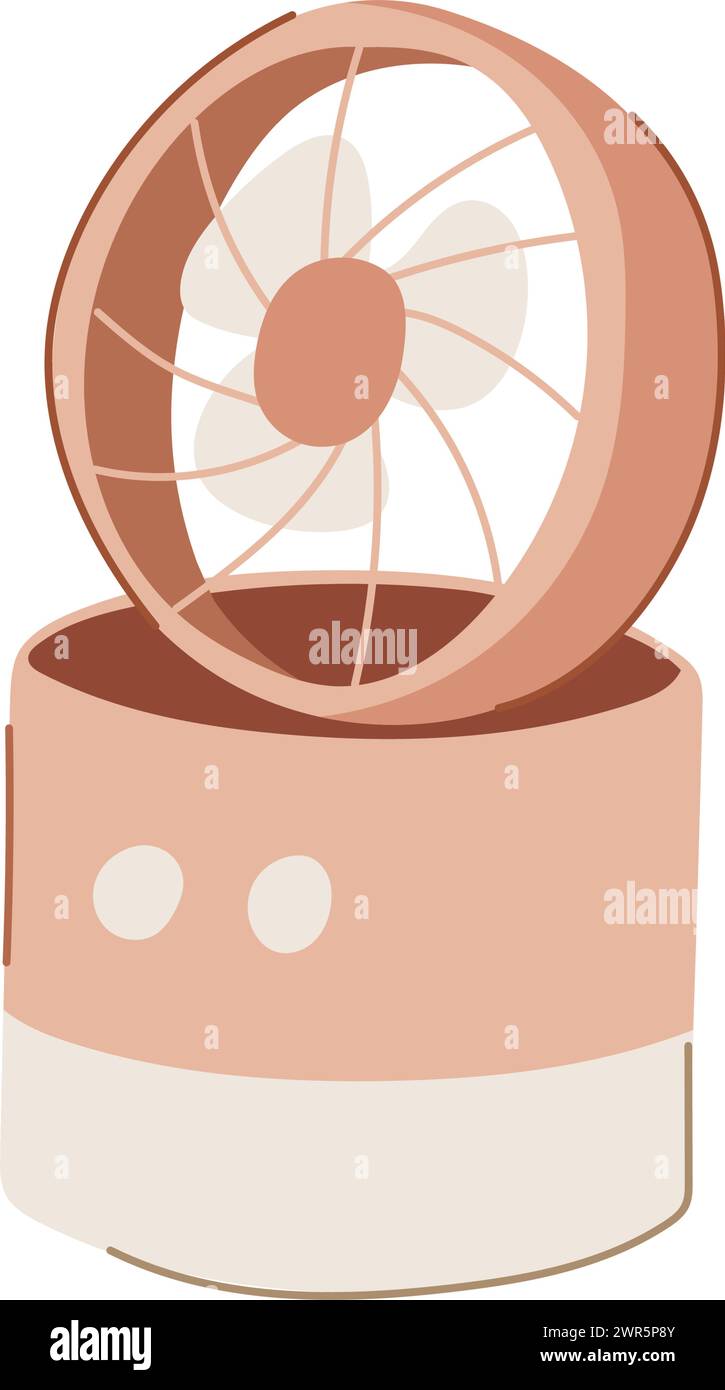 electric desk fan cartoon vector illustration Stock Vector Image & Art ...