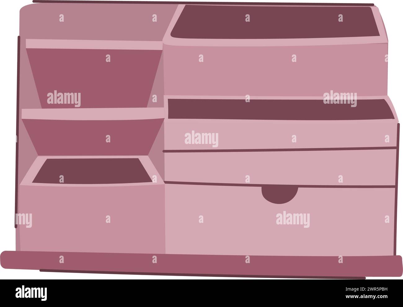 top desk organizer cartoon vector illustration Stock Vector Image & Art ...