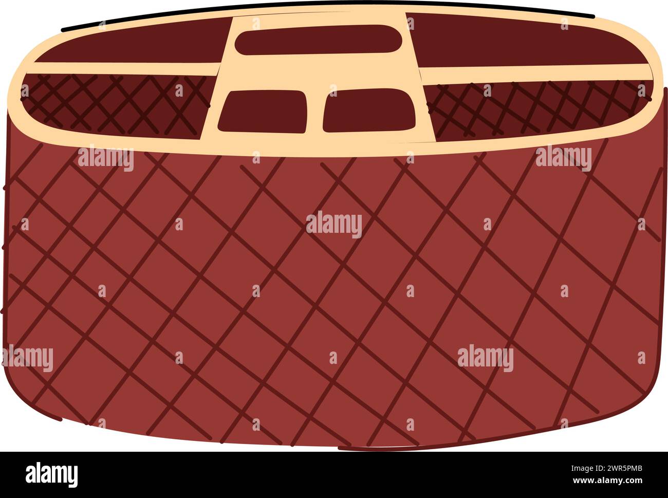 home desk organizer cartoon vector illustration Stock Vector Image ...