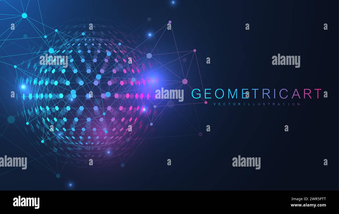 Quantum computing. Quantum processing. Artificial intelligence quantum computer technology ...