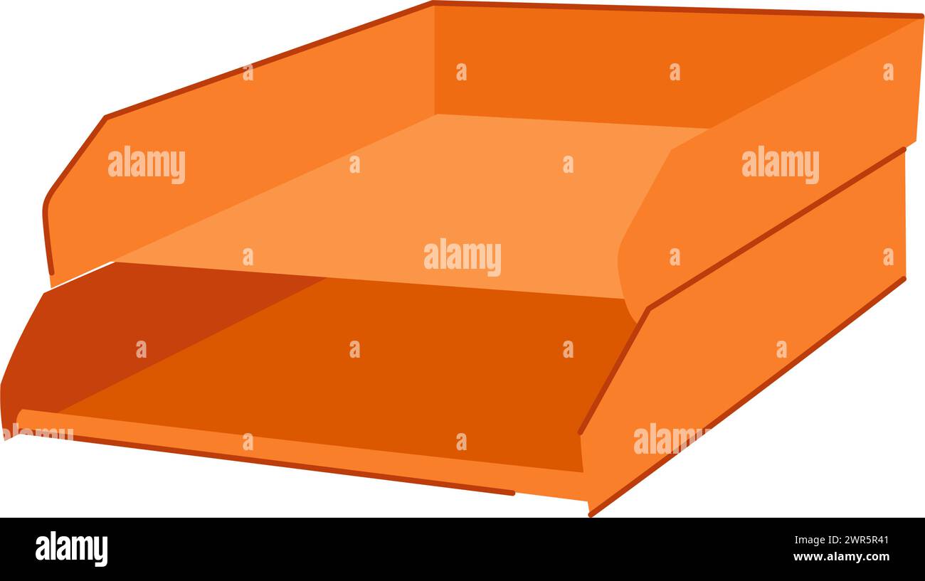 black desk tray cartoon vector illustration Stock Vector Image & Art ...