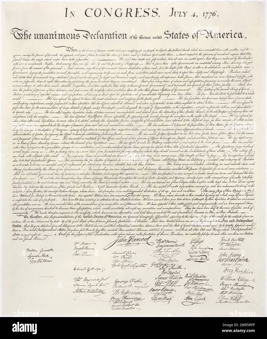 United States Declaration of Independence, created in June–July 1776 ...