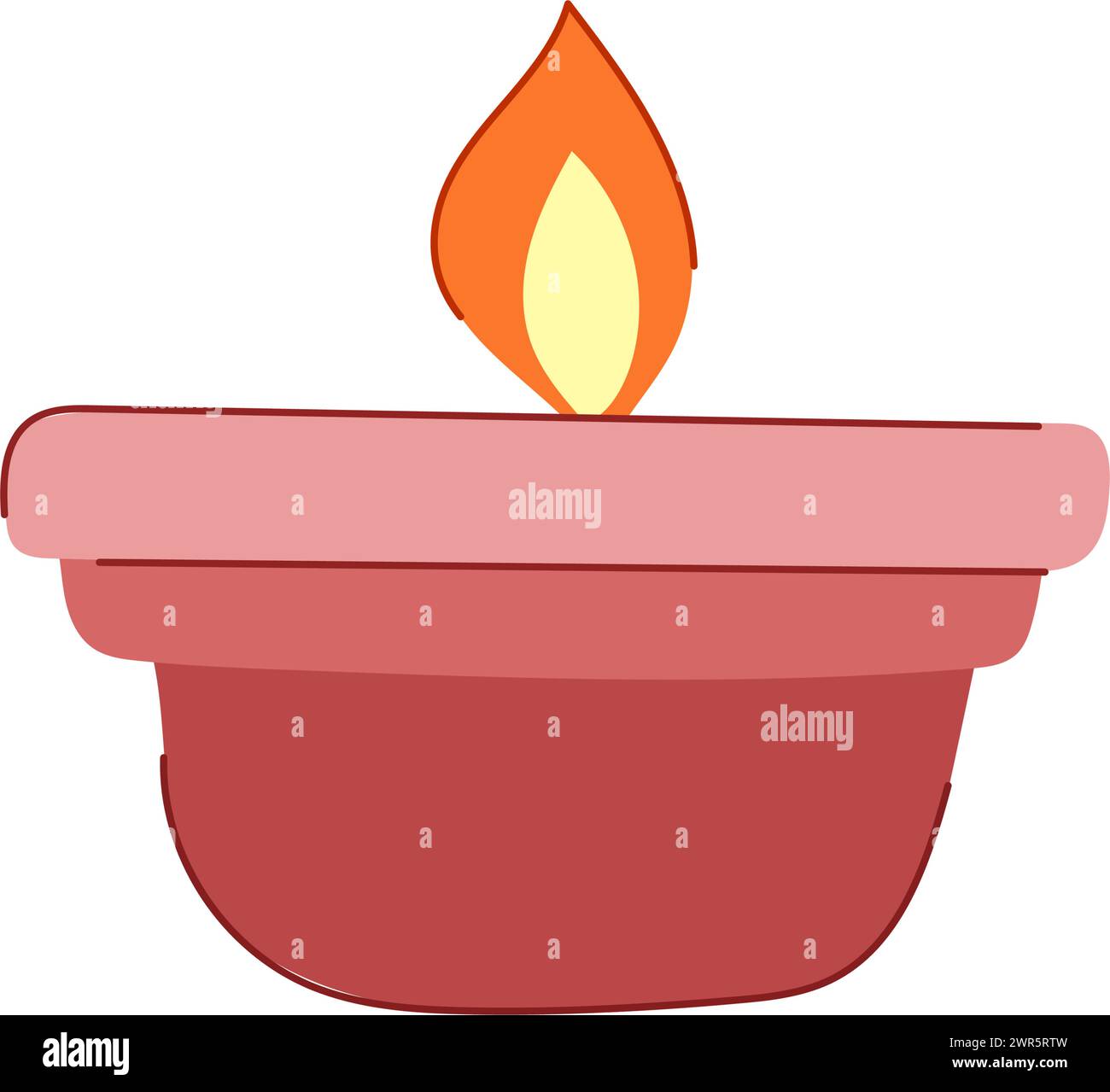 greeting diwali lamp cartoon vector illustration Stock Vector Image ...