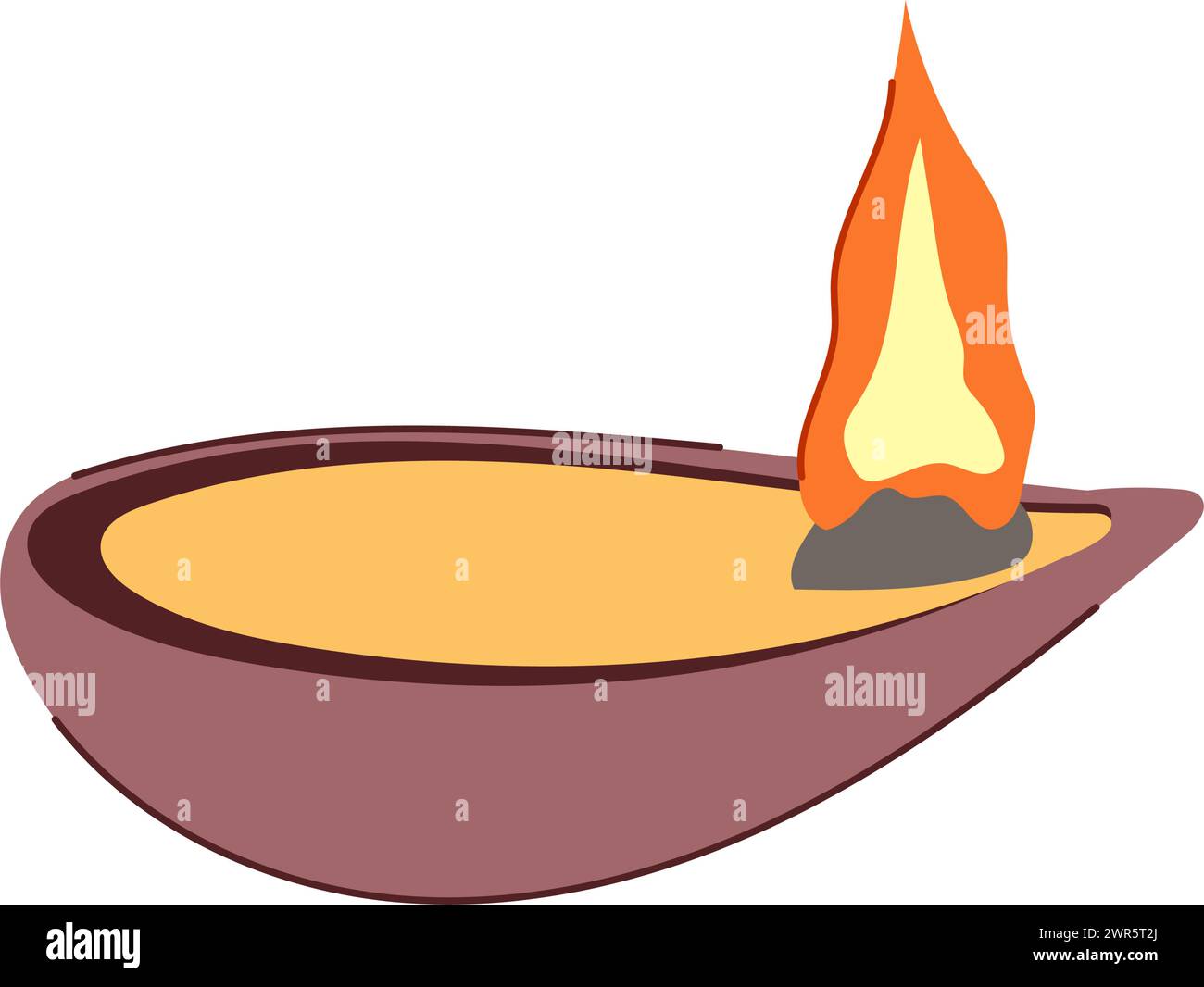 light diwali lamp cartoon vector illustration Stock Vector Image & Art ...
