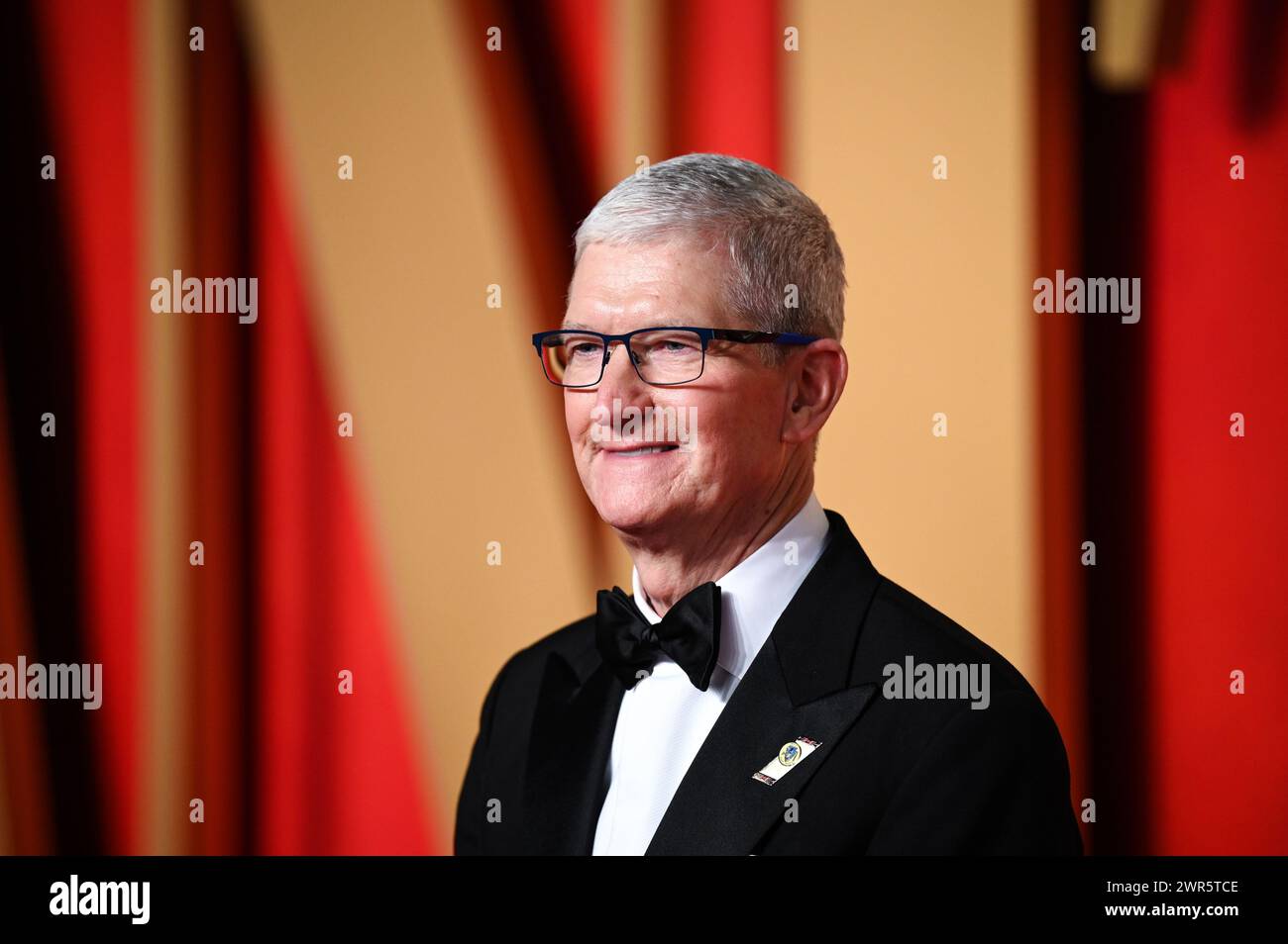 USA. 10th Mar, 2024. Tim Cook walking on the red carpet at the 2024 ...
