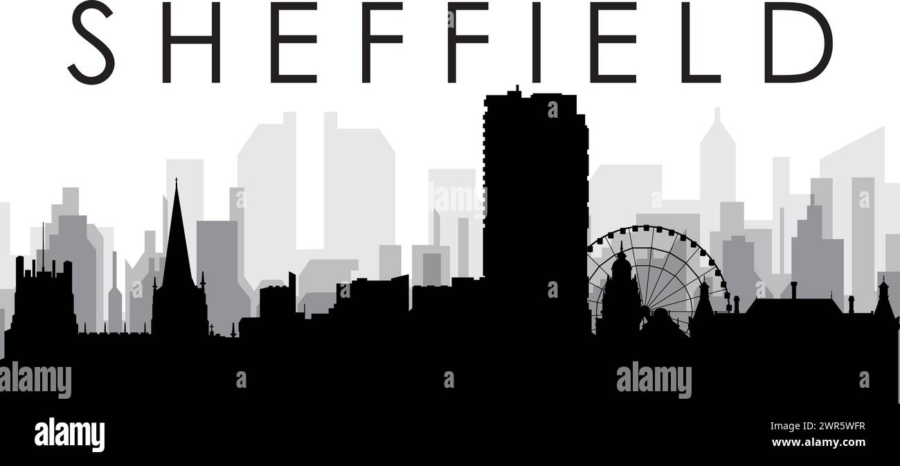 Sheffield city skyline silhouette vector hi-res stock photography and ...