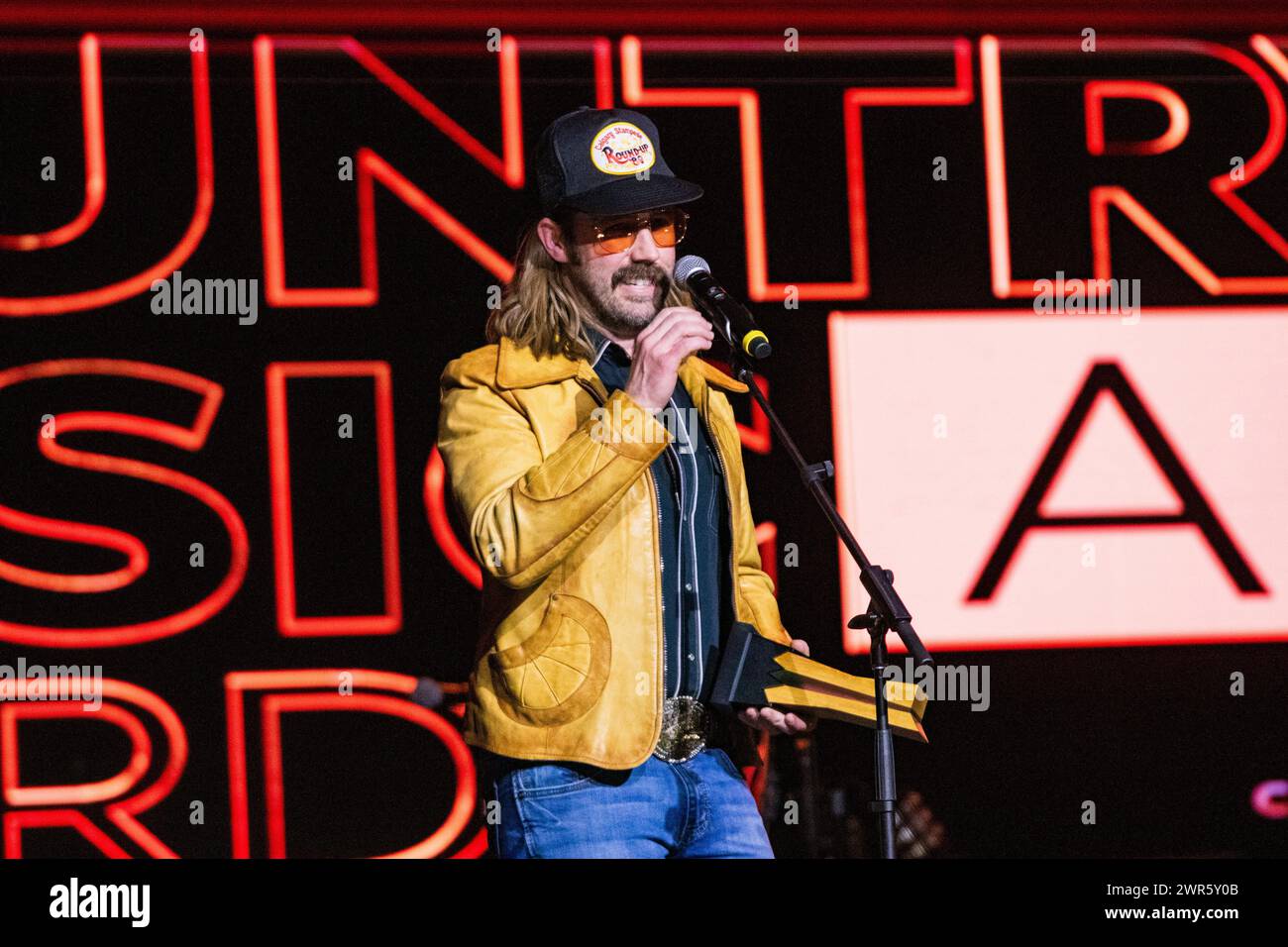 Edmonton, Canada. 10th Mar, 2024. Drew Gregory receives The Horizon ...