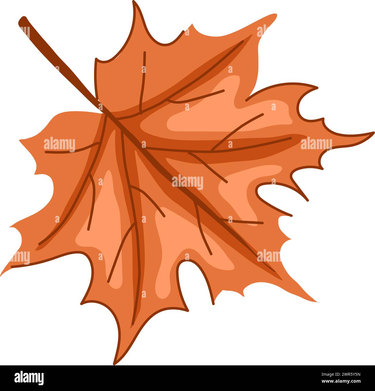 Autumn Maple Leaf Cartoon Vector Illustration Stock Vector Image And Art