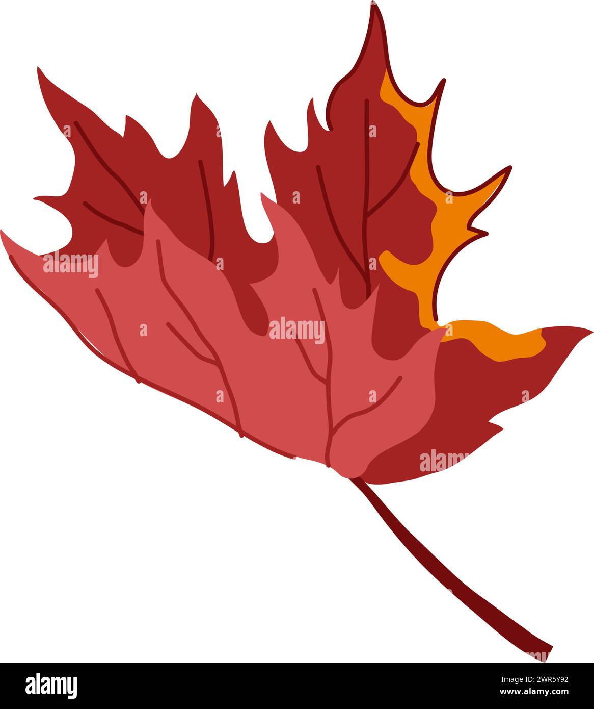 flag maple leaf cartoon vector illustration Stock Vector Image & Art ...