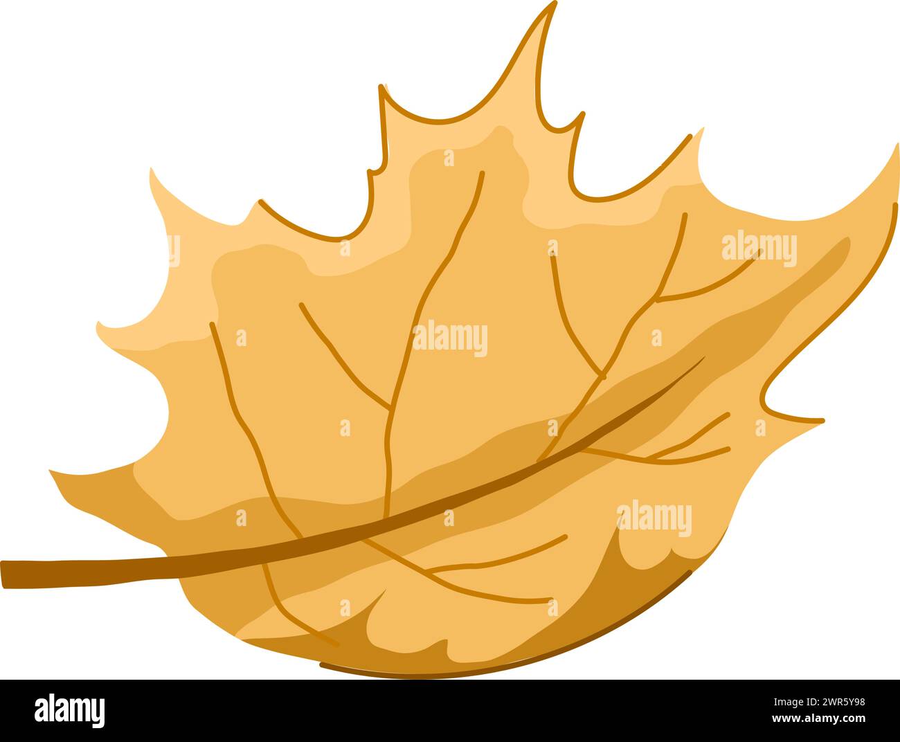 Fall Maple Leaf Cartoon Vector Illustration Stock Vector Image And Art