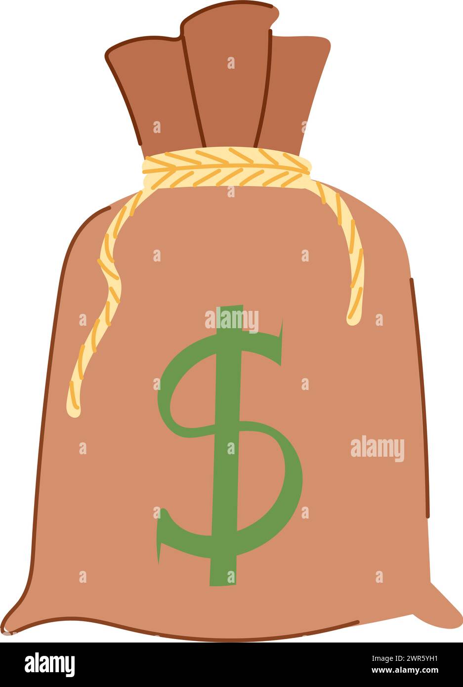 coin money bag cartoon vector illustration Stock Vector Image & Art - Alamy