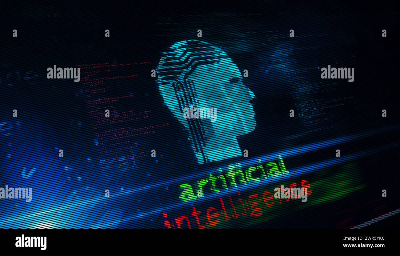 Artificial intelligence neural networks AI symbol technology concept ...
