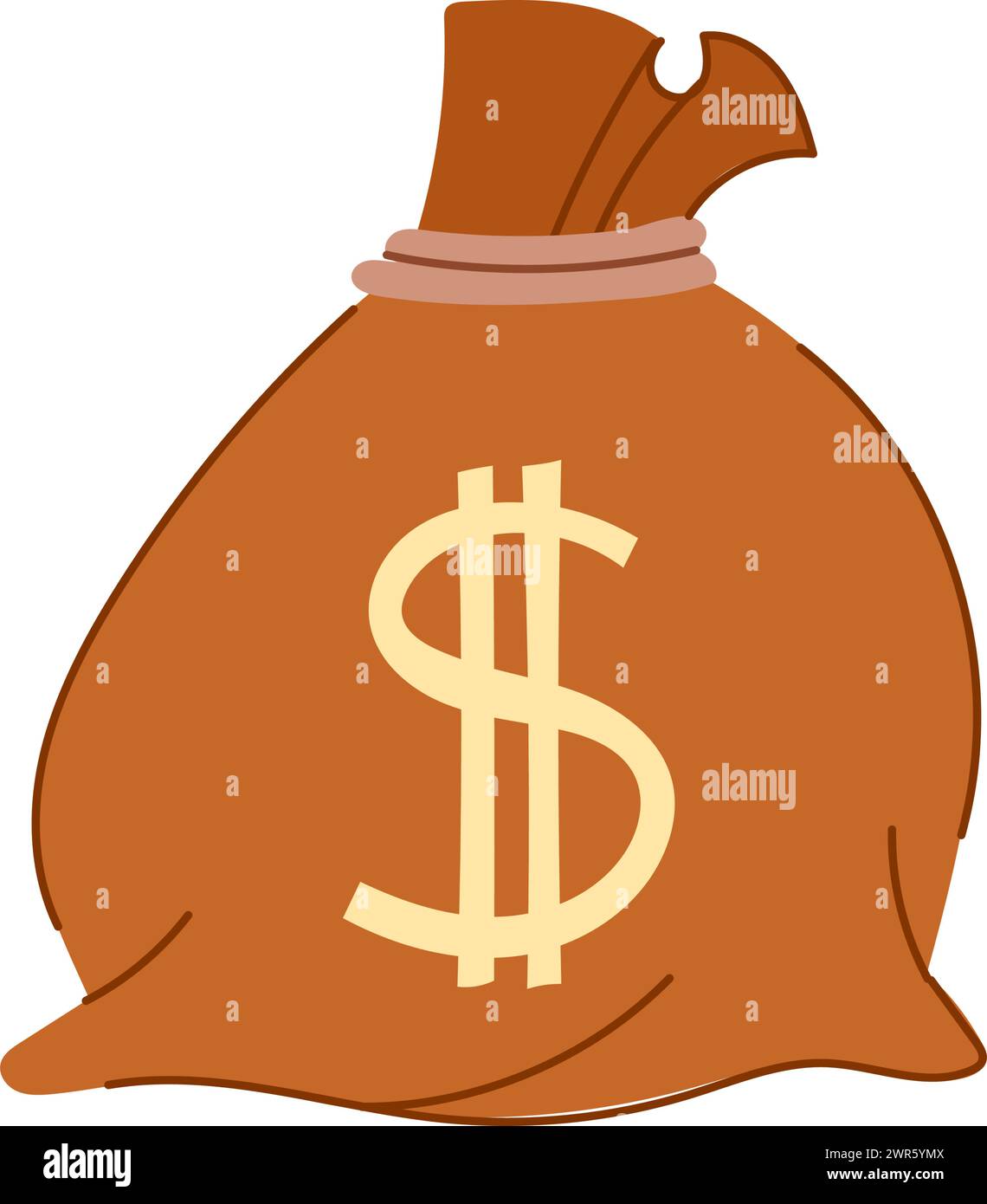 line money bag cartoon vector illustration Stock Vector Image & Art - Alamy