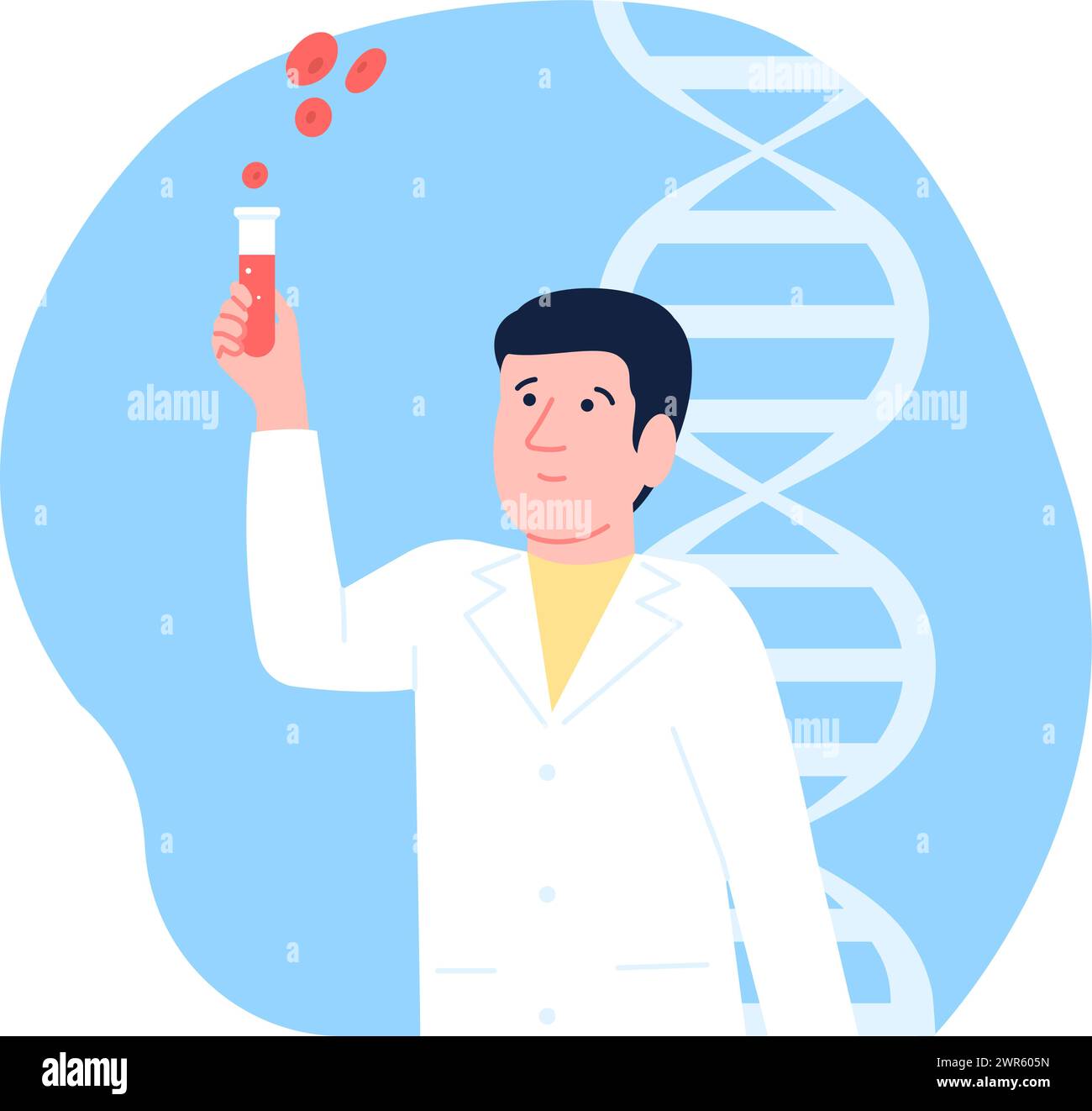 Doctor with test tube. Chemical or medical research, chemistry ...