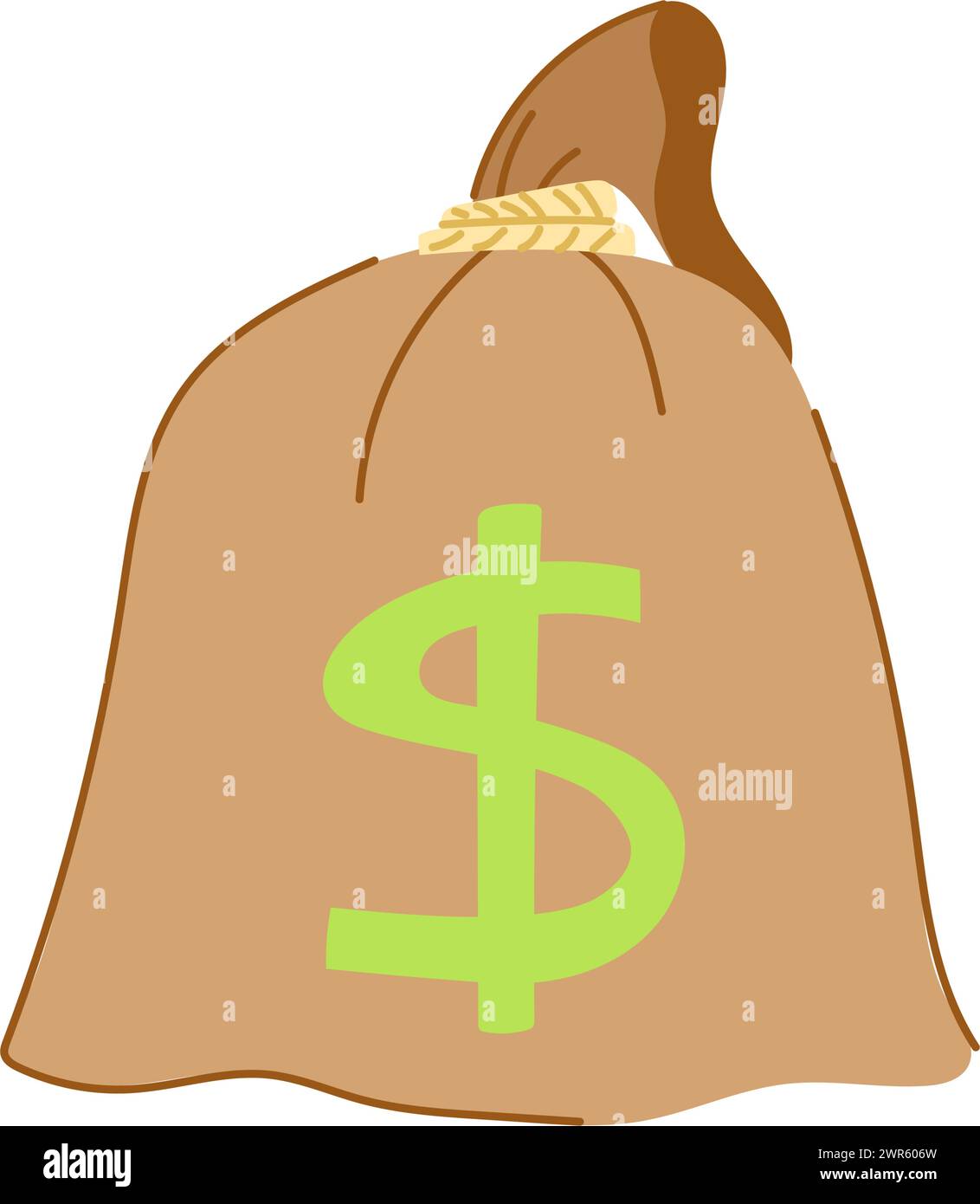 bank money bag cartoon vector illustration Stock Vector Image & Art - Alamy