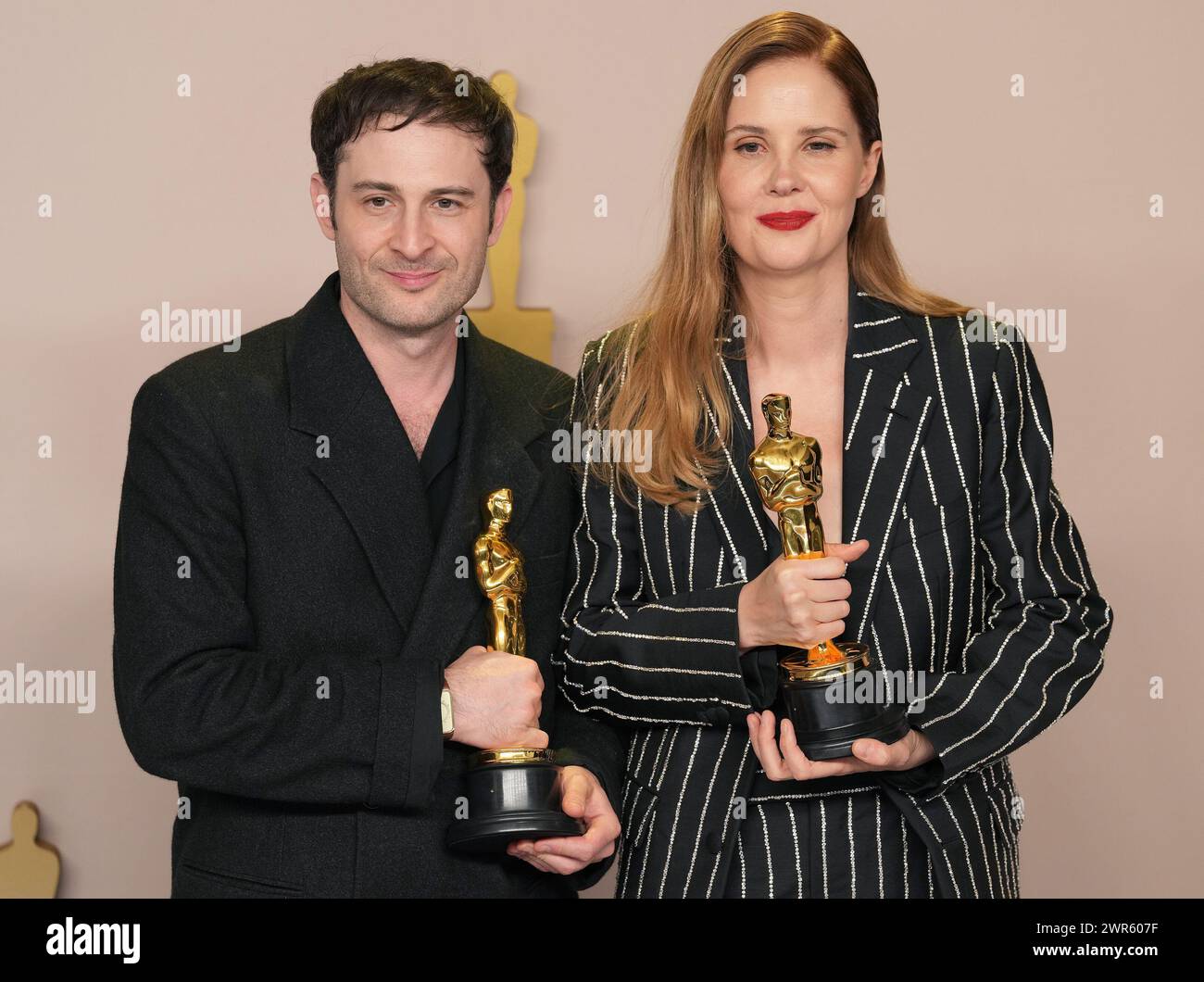 Los Angeles, USA. 10th Mar, 2024. (L-R) Arthur Harari and Justine Triet ...