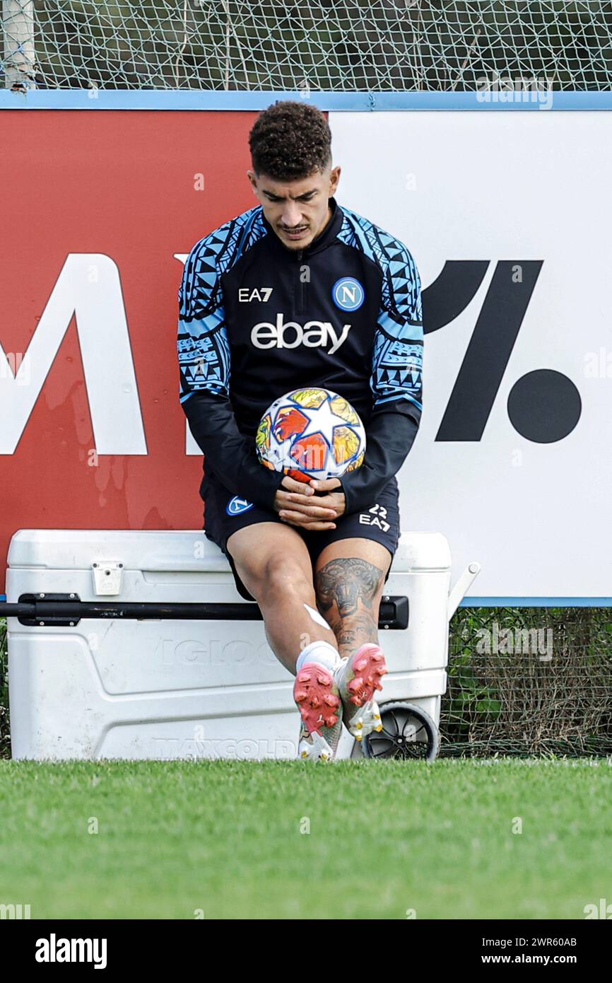 SSC Napoli's Italian defender Giovanni Di Lorenzo during training ahead ...