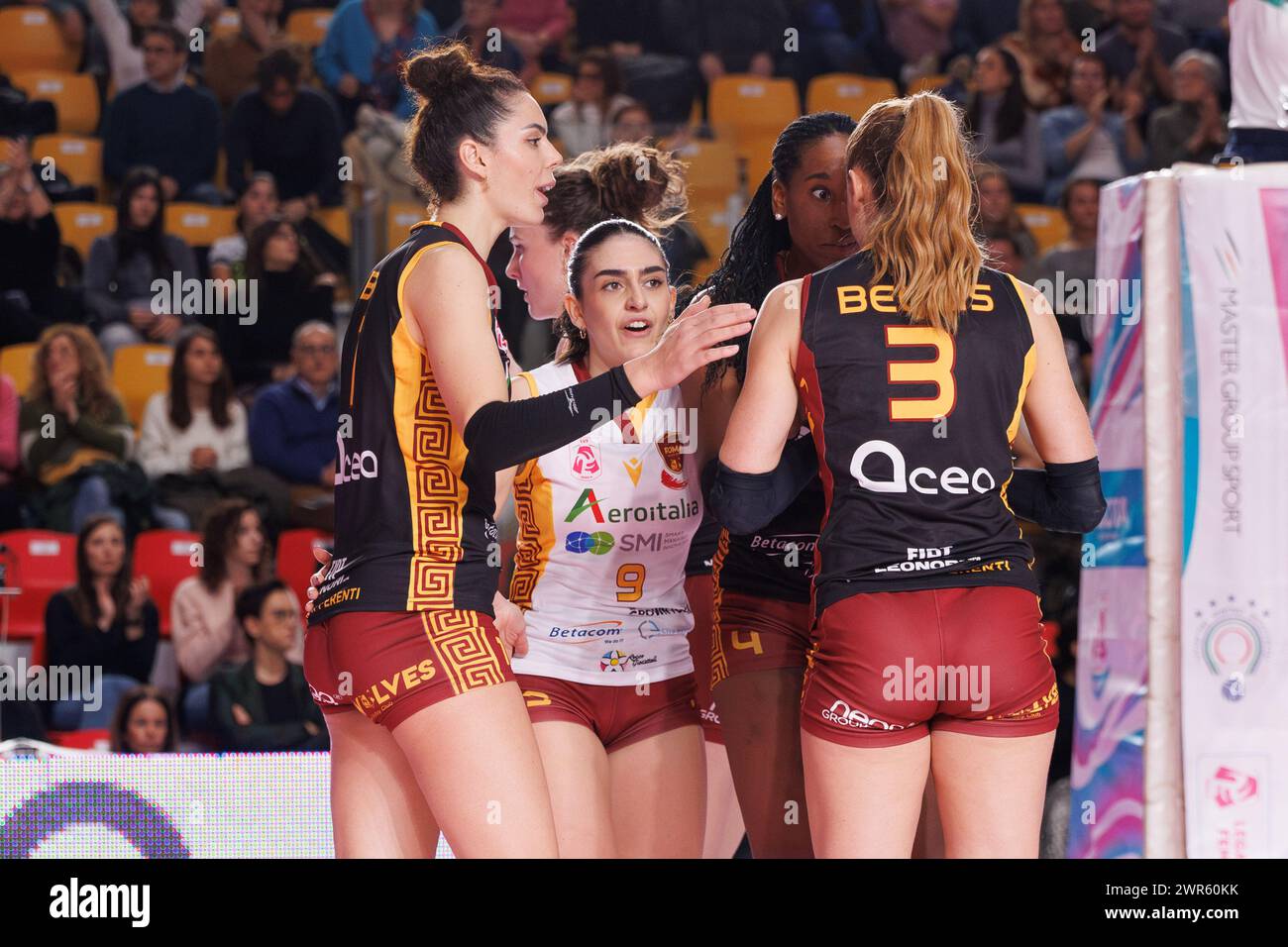 Erblira Bici, Jessica Rivero Marin, Marta Bechis and Sofia Valoppi (Aeroitalia SMI Roma Volley ...