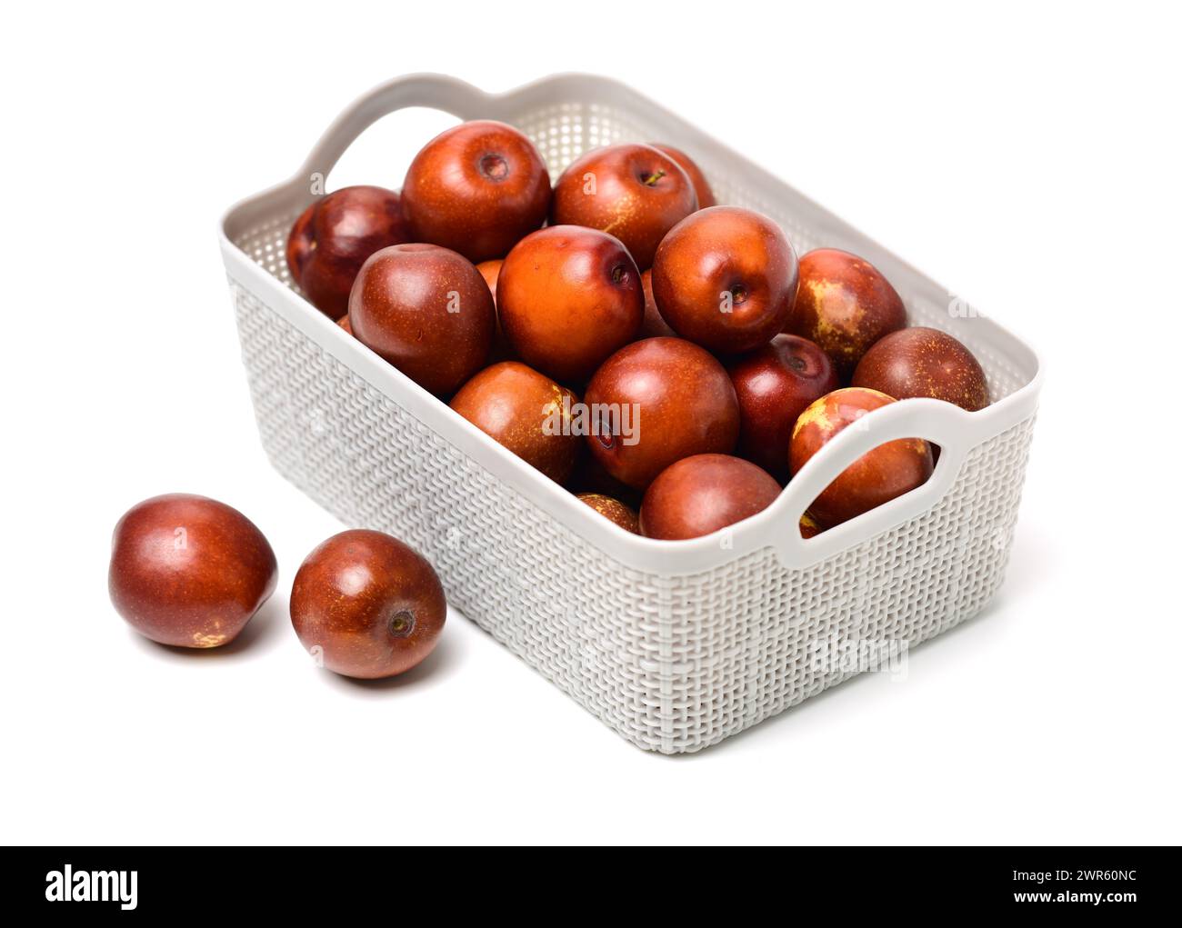 chinese jujubes on white background Stock Photo - Alamy