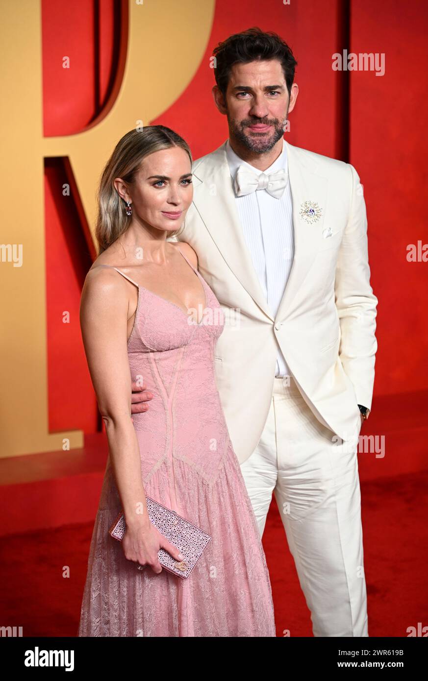 Los Angeles, USA. March 10th, 2024. Emily Blunt and John Krasinski ...