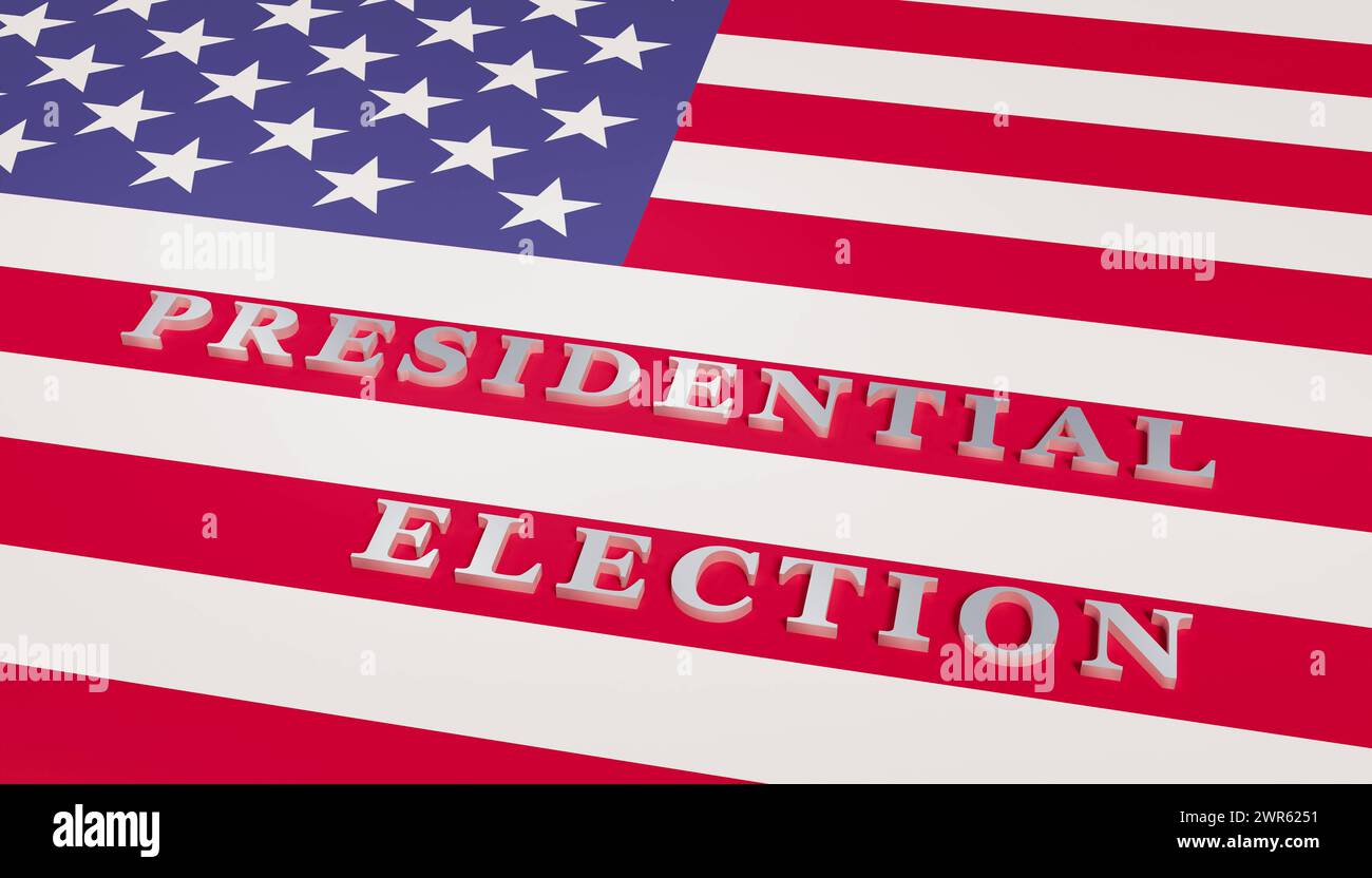 USA Presidential Election banner, us flag. USA Presidential Election ...