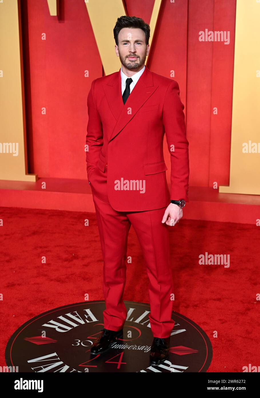 Los Angeles, USA. March 10th, 2024. Chris Evans arriving at the Vanity ...