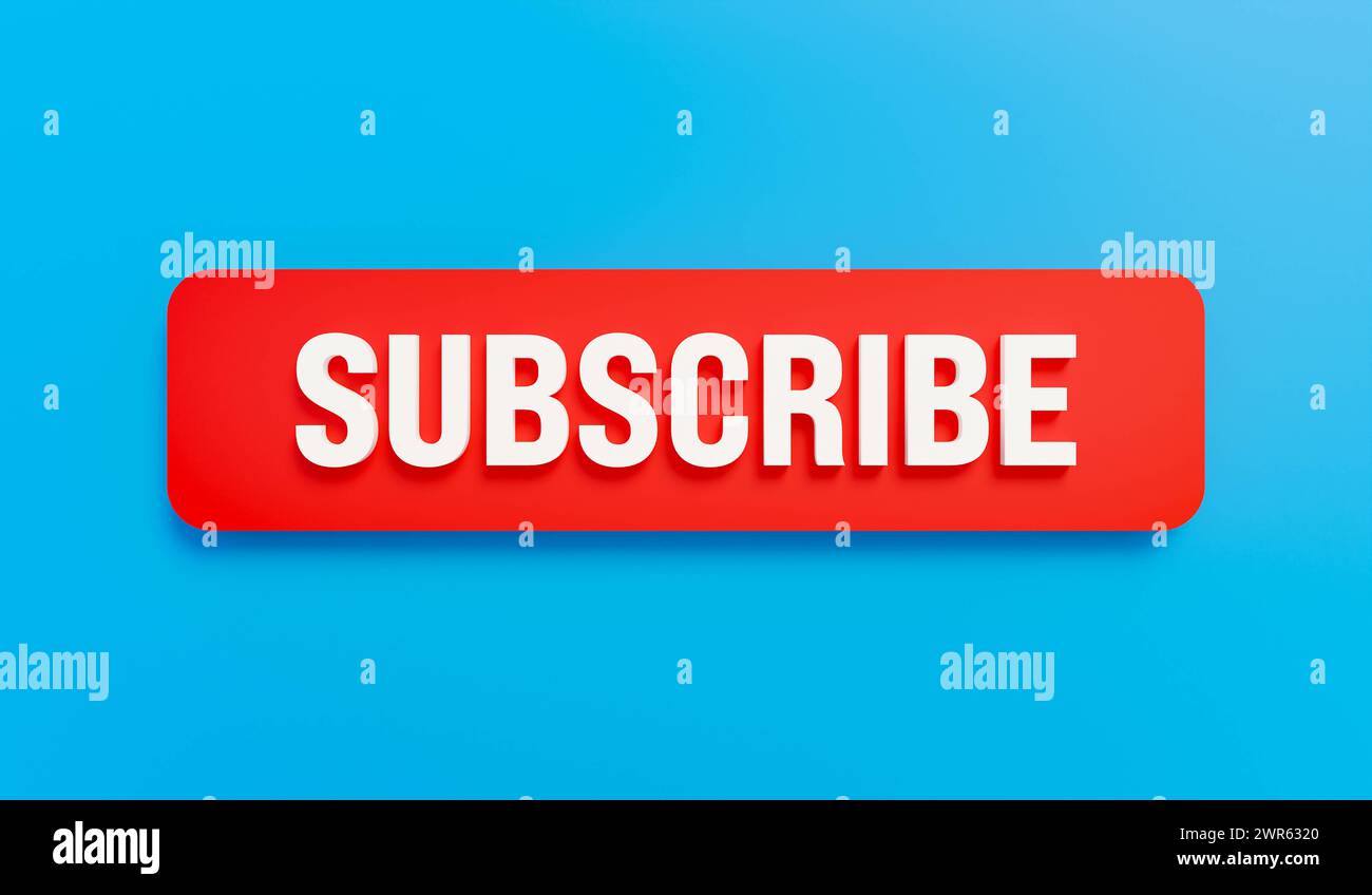 Subscribe banner. Subscribe banner in red and blue. Sign up, register ...