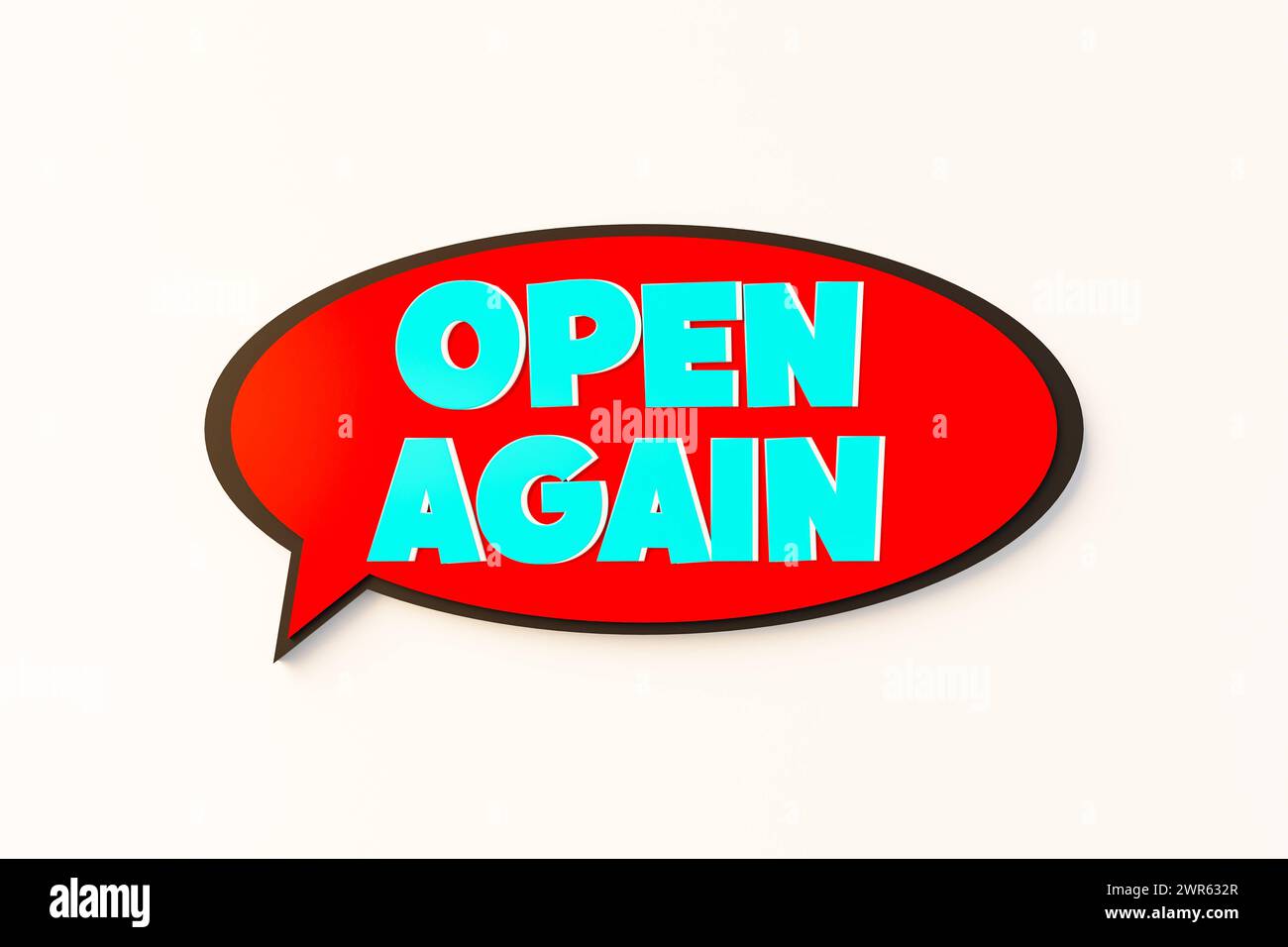 Open again, cartoon speech bubble. Open again, cartoon speech bubble ...