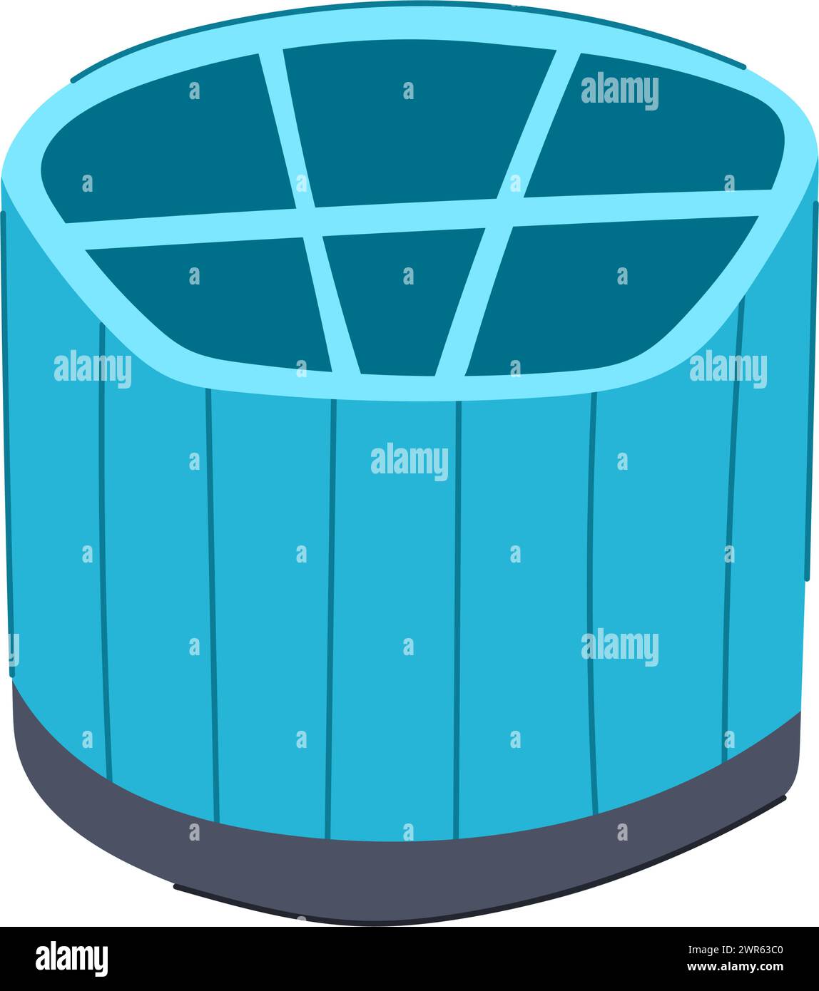 container pencil holder cartoon vector illustration Stock Vector Image ...