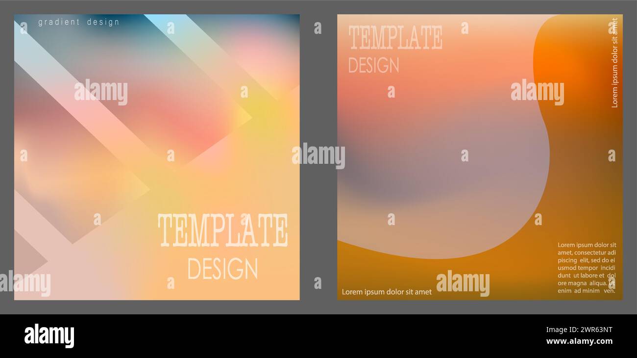 Colorful gradient with blur. Template for the cover of a catalog ...