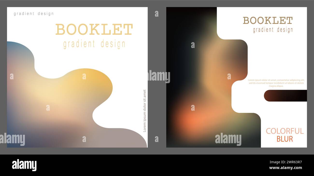Colorful gradient with blur. Template for the cover of a catalog ...