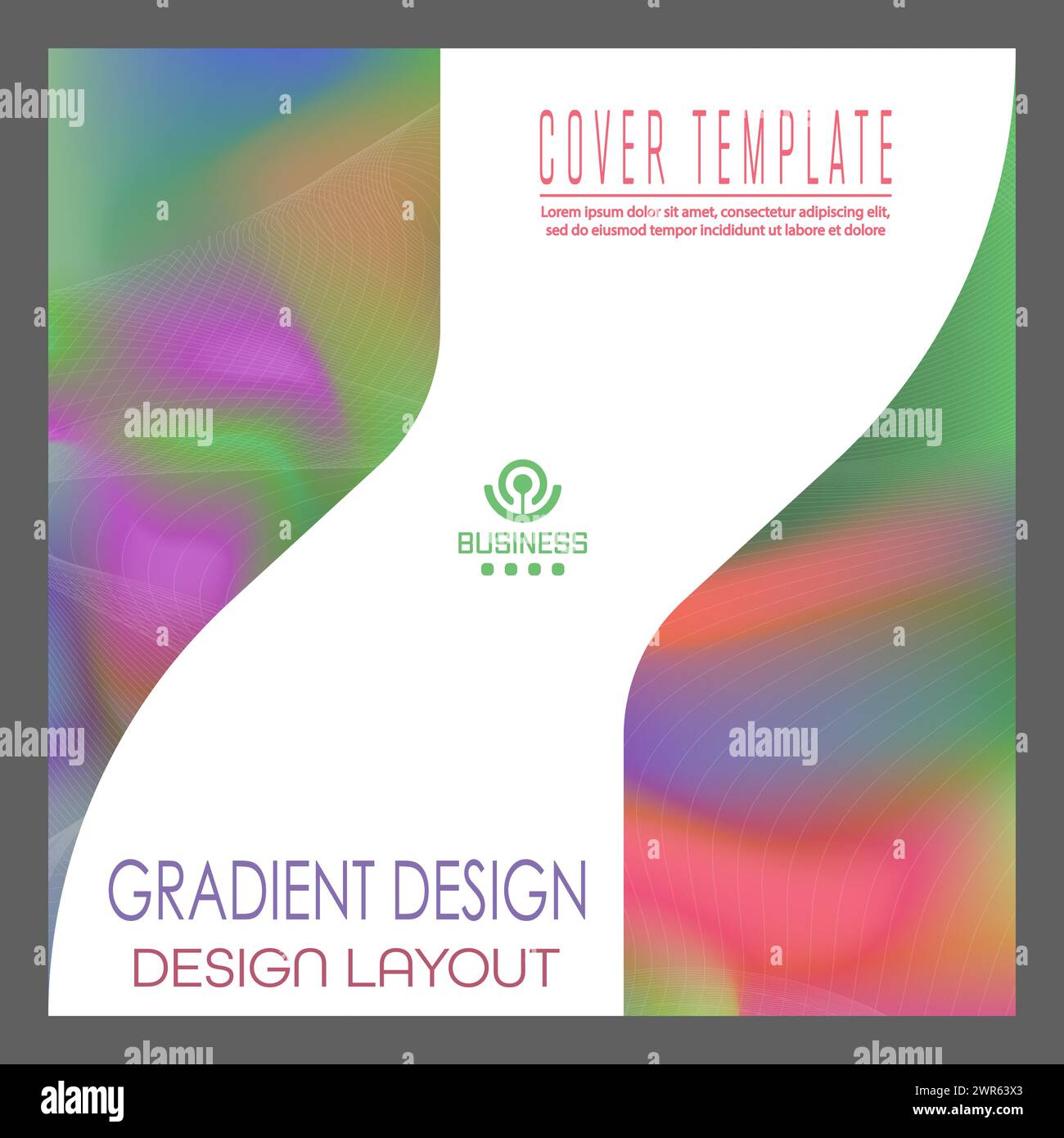 backgrounds with a colorful gradient. Layout for the cover, brochure ...