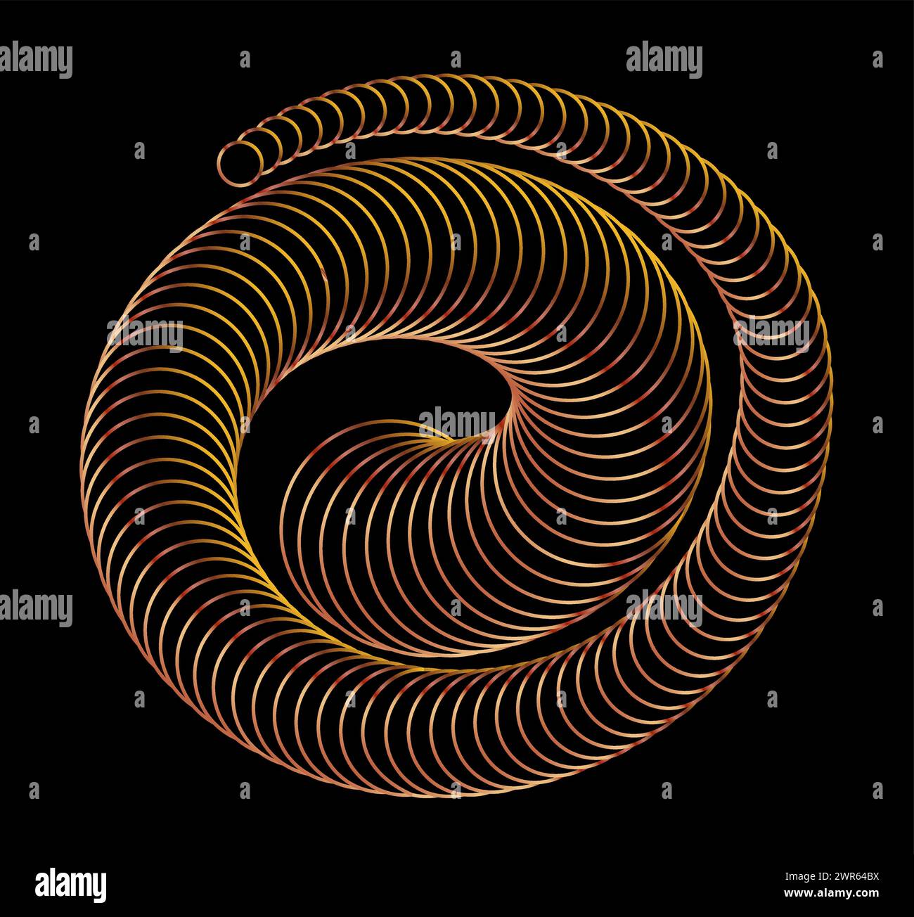 The spiral. The dynamic shape of the parallel lines creates the ...