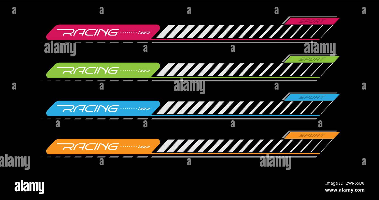 Racing. A sample of the design of the team of racers, fans. A template ...