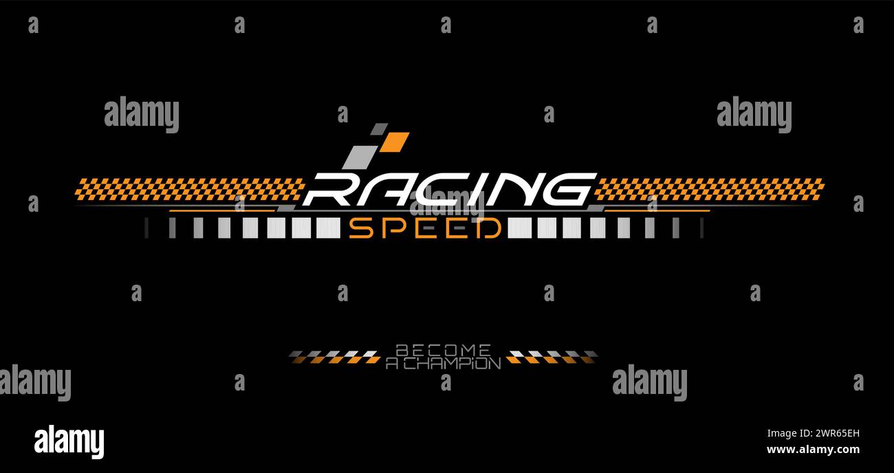 Racing. A sample of the design of the team of racers, fans. A template ...