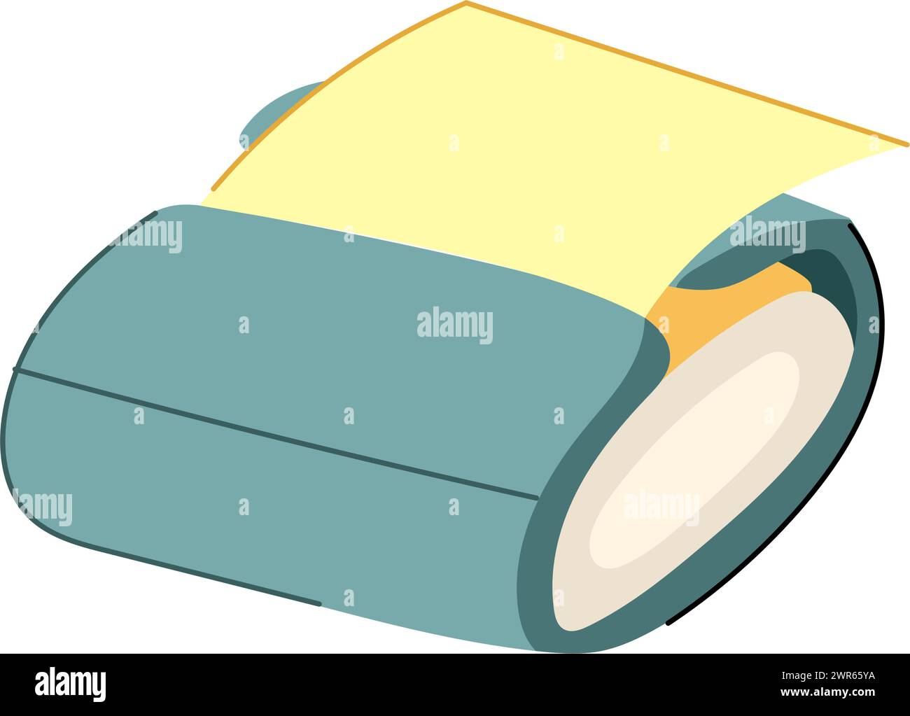 er post it dispenser cartoon vector illustration Stock Vector Image ...