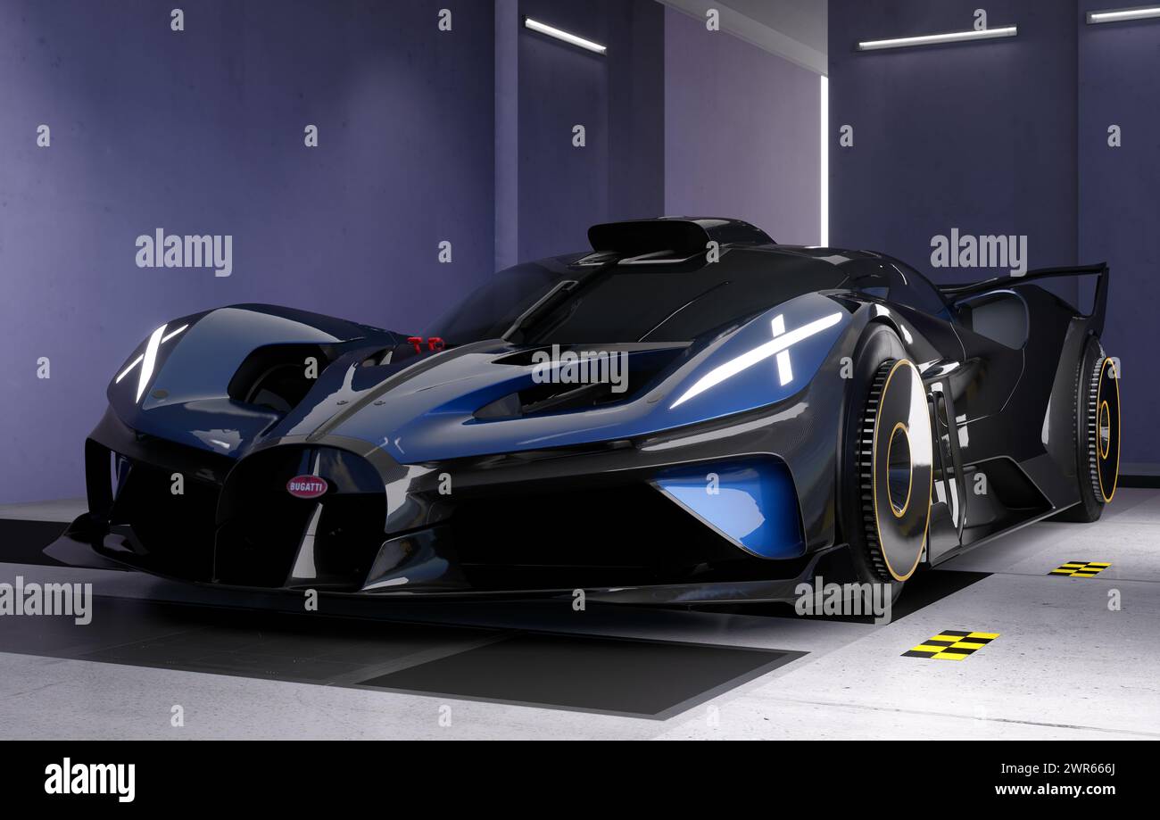 Bugatti Bolide.Only 40 copies and a price from space Stock Photo - Alamy