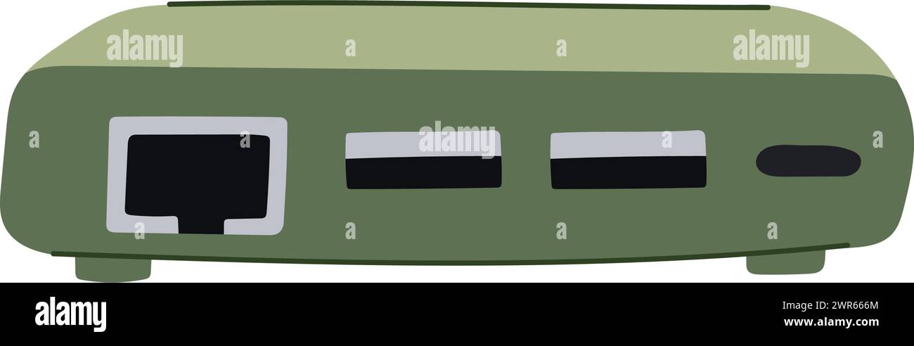 mouse usb hub cartoon vector illustration Stock Vector Image & Art - Alamy