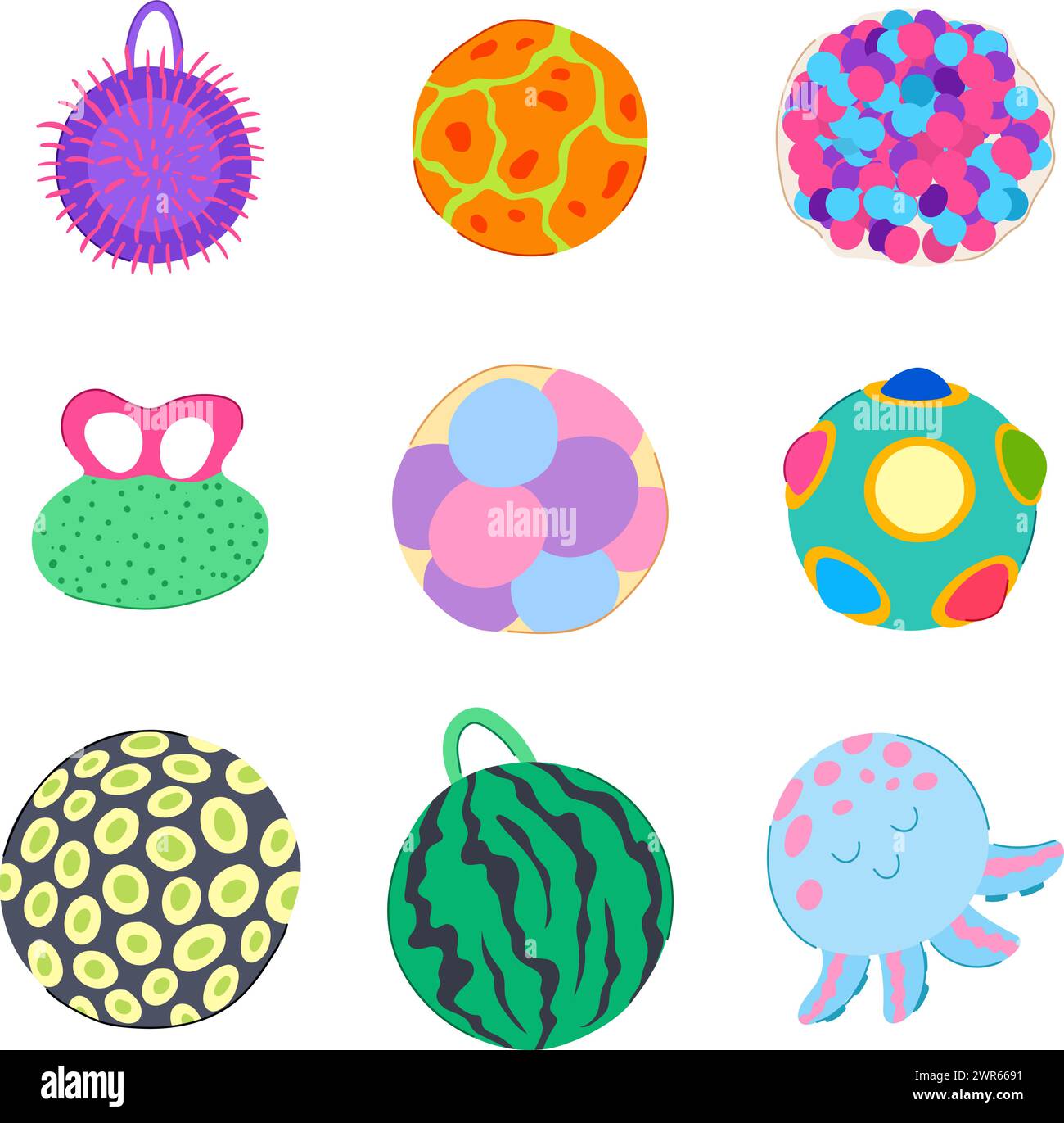 stress ball set cartoon vector illustration Stock Vector Image & Art ...