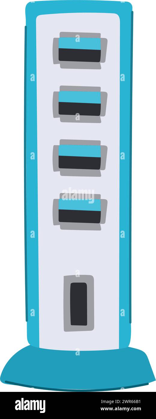 keyboard usb hub cartoon vector illustration Stock Vector Image & Art ...