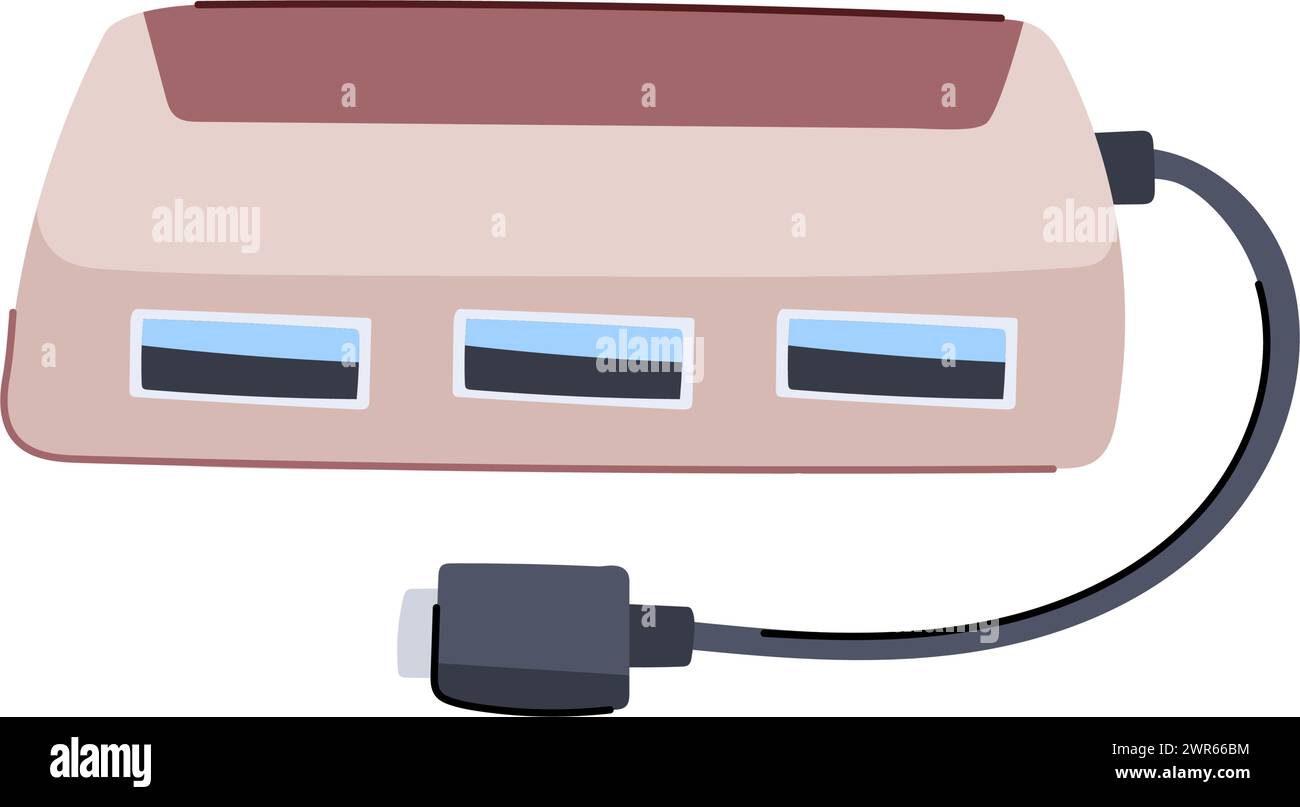 charge usb hub cartoon vector illustration Stock Vector Image & Art - Alamy