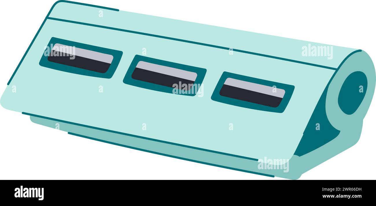 notebook usb hub cartoon vector illustration Stock Vector Image & Art ...