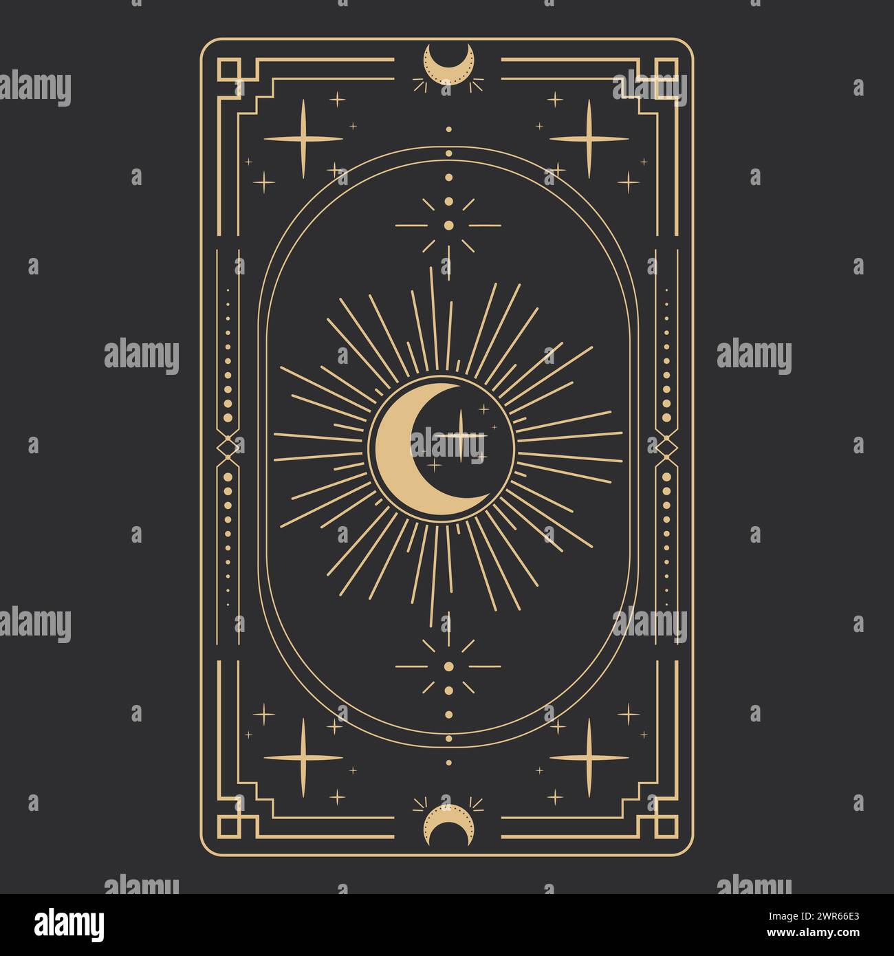 Alchemical esoteric mystical magic templates for tarot cards frame ...