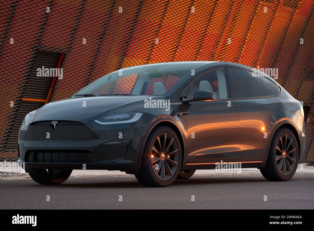 Tesla Model X Plaid Stock Photo - Alamy