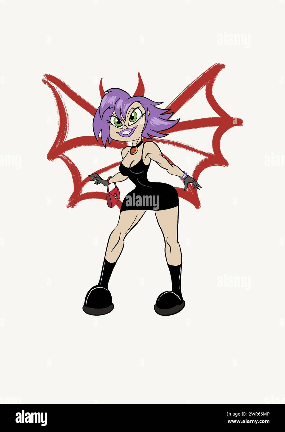 illustration of a demon Stock Photo - Alamy