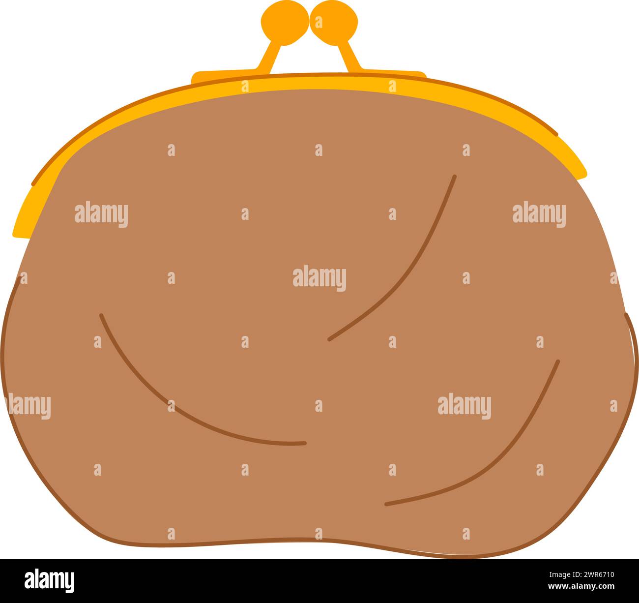 full wallet vintage cartoon vector illustration Stock Vector Image ...