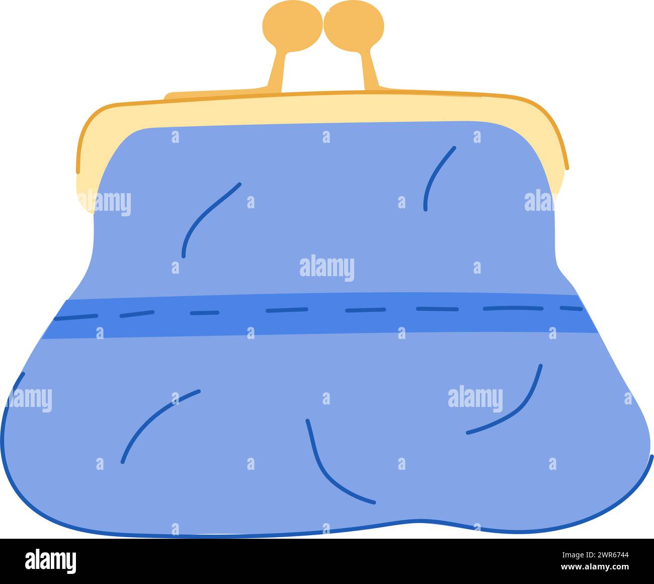 purse wallet vintage cartoon vector illustration Stock Vector Image ...