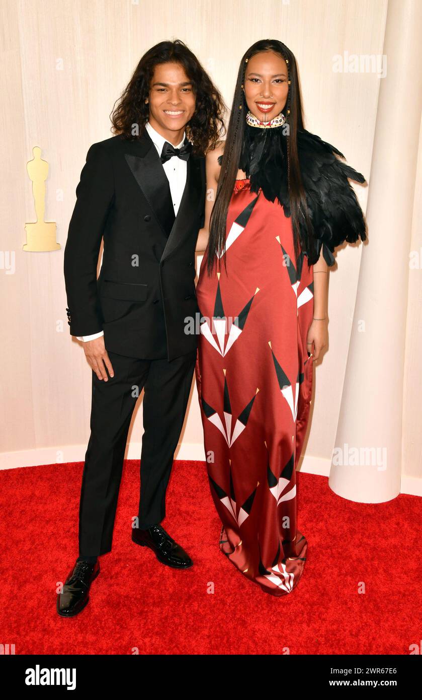 Los Angeles, Ca. 10th Mar, 2024. Quannah Chasinghorse and D'Pharaoh ...